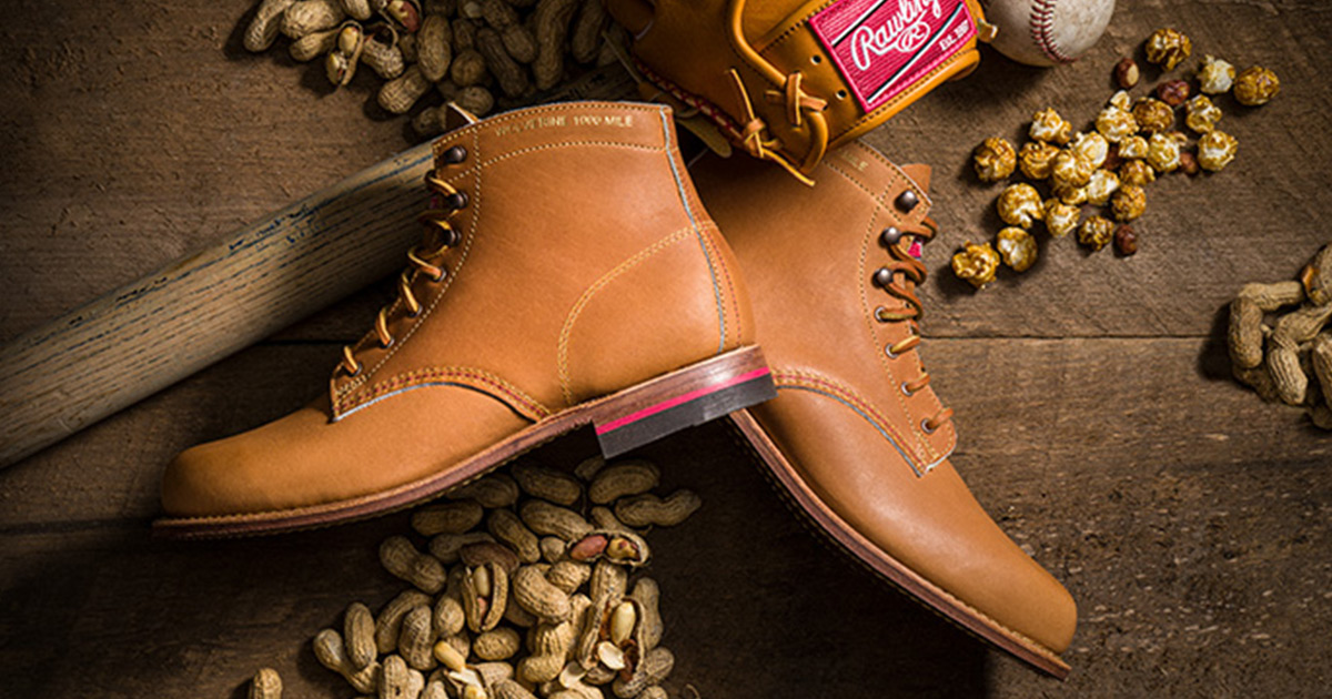 WOLVERINE 1000 MILE X RAWLINGS BOOTS อินสไปร์จากเกมเบสบอล งานแฮนด์ครา ...